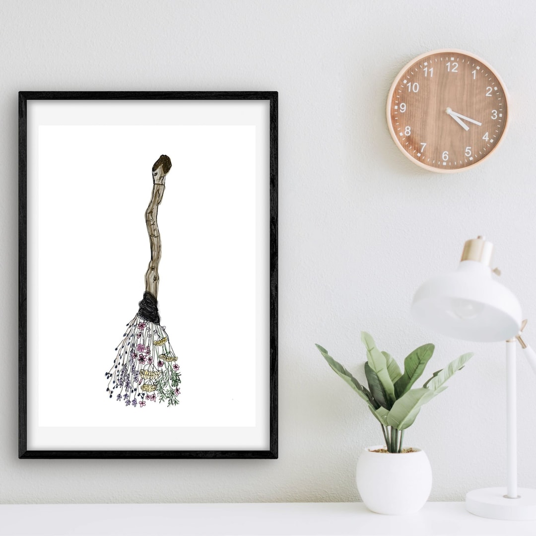 Floral Broom Printable - Etsy