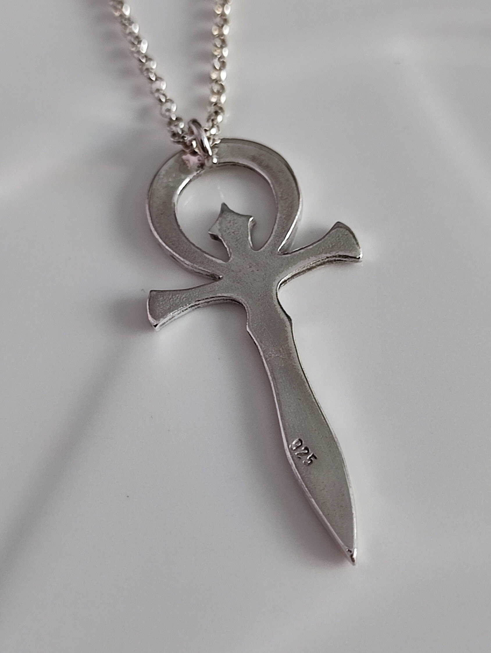 Solid Sterling Silver 925 Ankh Pendant, Vampire the Masquerade Necklace ...