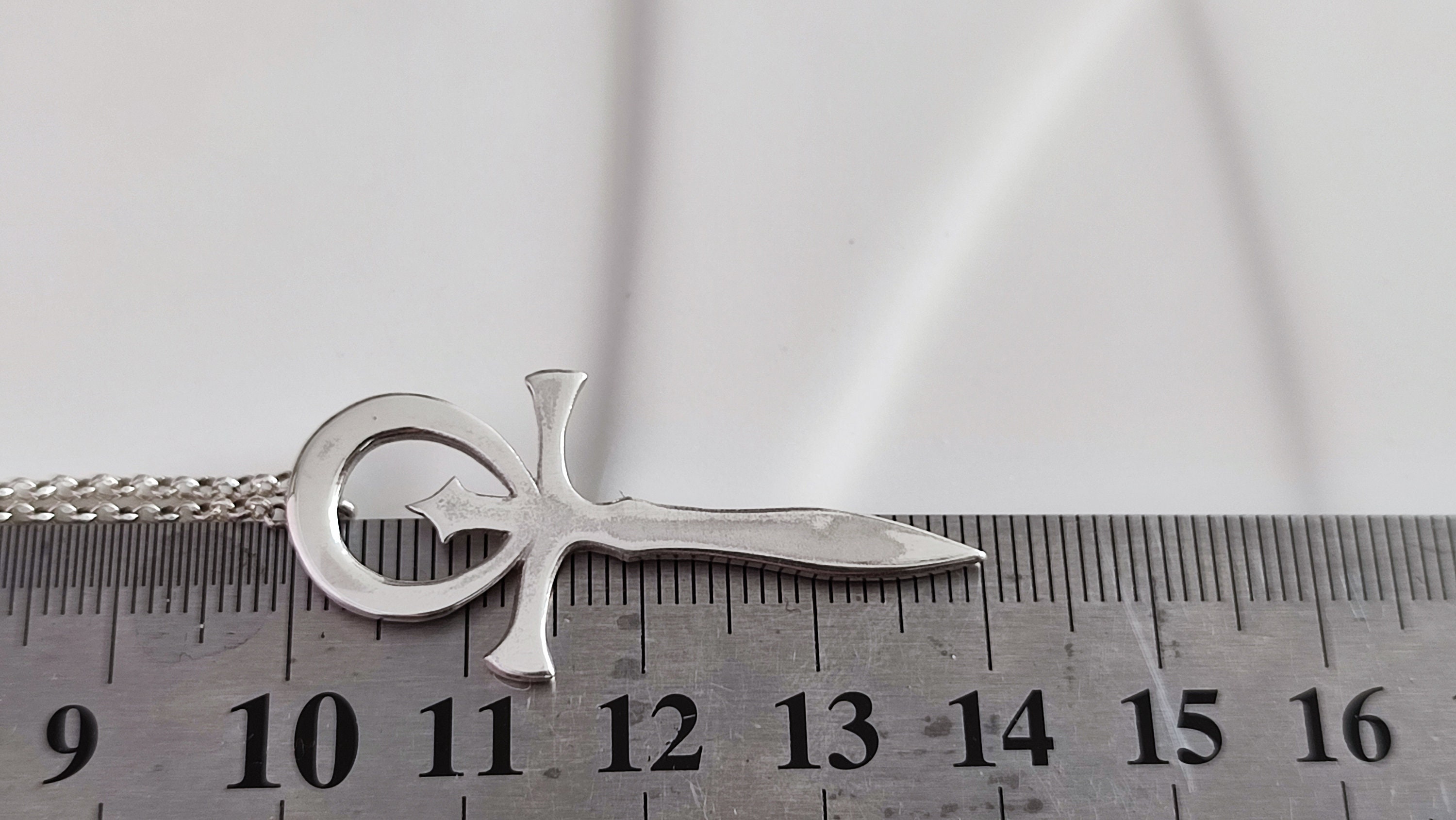 Solid Sterling Silver 925 Ankh Pendant, Vampire the Masquerade Necklace ...