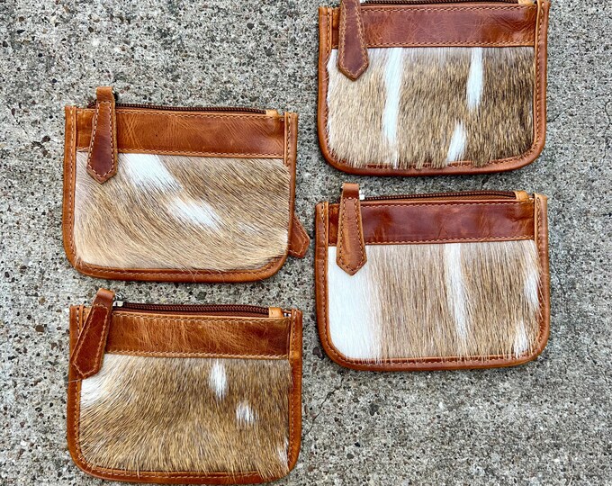 Axis Deer Hide Coin Purse - Great Gift! - Etsy