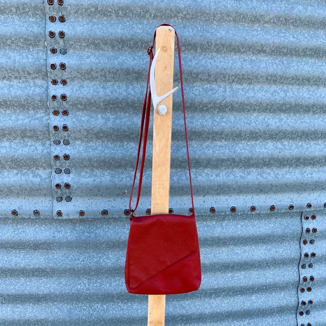 Bright Red Leather "confetti Color" Crossbody - Perfect Size, Amazing ...