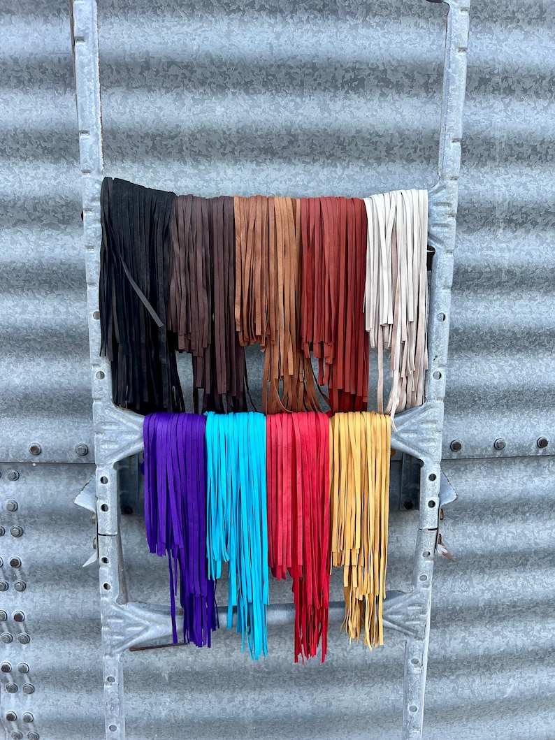 NEW! Double-fringe Leather and Suede Snap-on Fringe Tassel - Add to Any ...