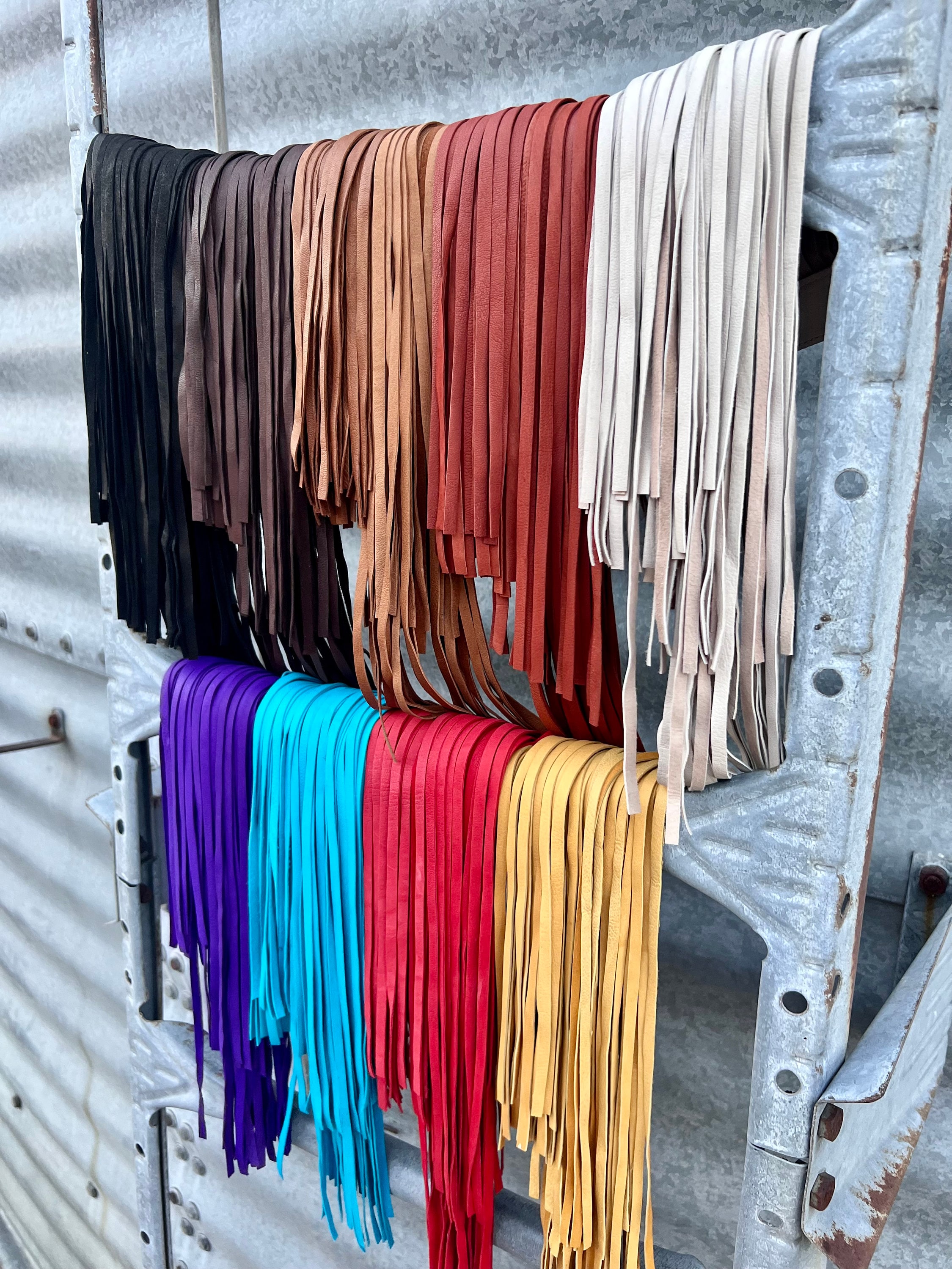 NEW Double-fringe Leather and Suede Snap-on Fringe Tassel - Etsy