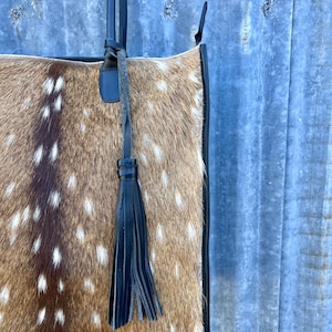 NEW!! HUGE Axis Deer Hide Tote - Laptop Bag - Damn Big Purse! - Etsy