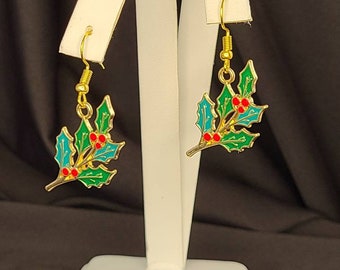 Holly Leaf Earrings | Etsy