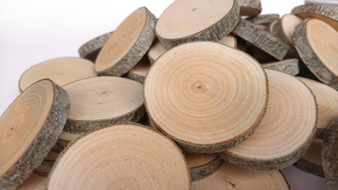 Lijado 2 aliso madera 50 piezas rebanadas Rosy Bunch de | Etsy