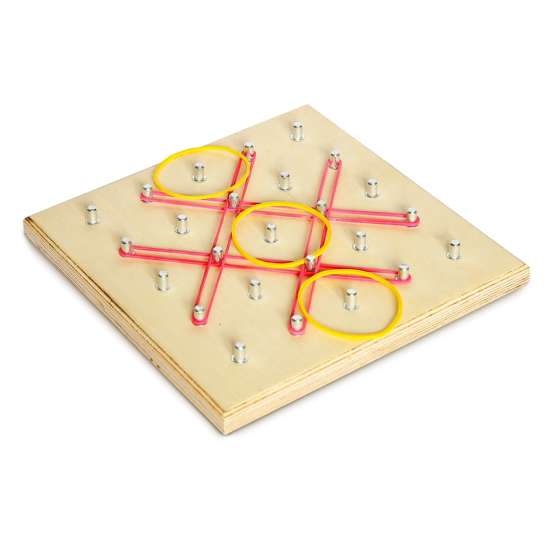 Geoboard, 5x5 Geoboard, Montessori Toddler Toys, Very Natural Wood ...