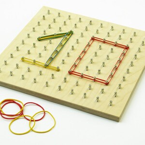 Big 10x10 Wood Handmade Geoboard, Montessori Toddler Toys, Montessori ...