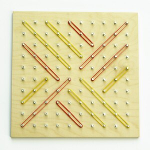 Big 10x10 Wood Handmade Geoboard, Montessori Toddler Toys, Montessori ...