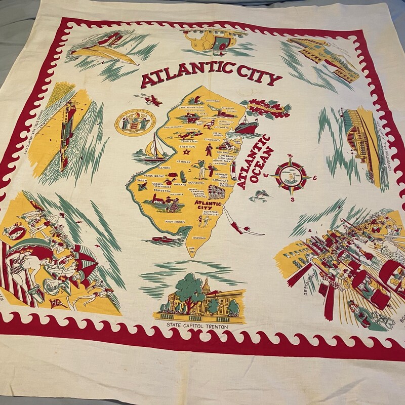 Map Tablecloth - Etsy