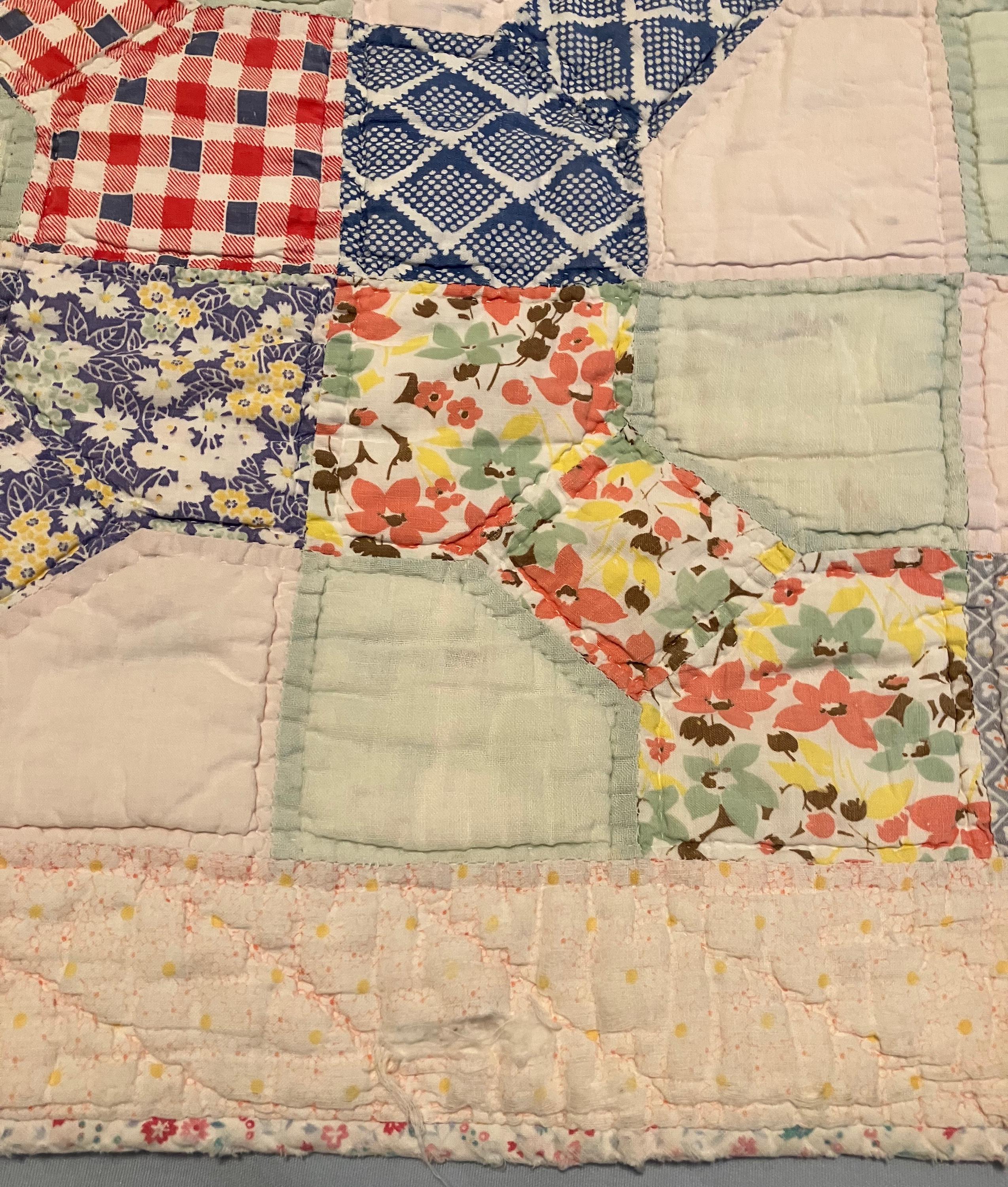Vintage Pastel Crib Quilt - Etsy
