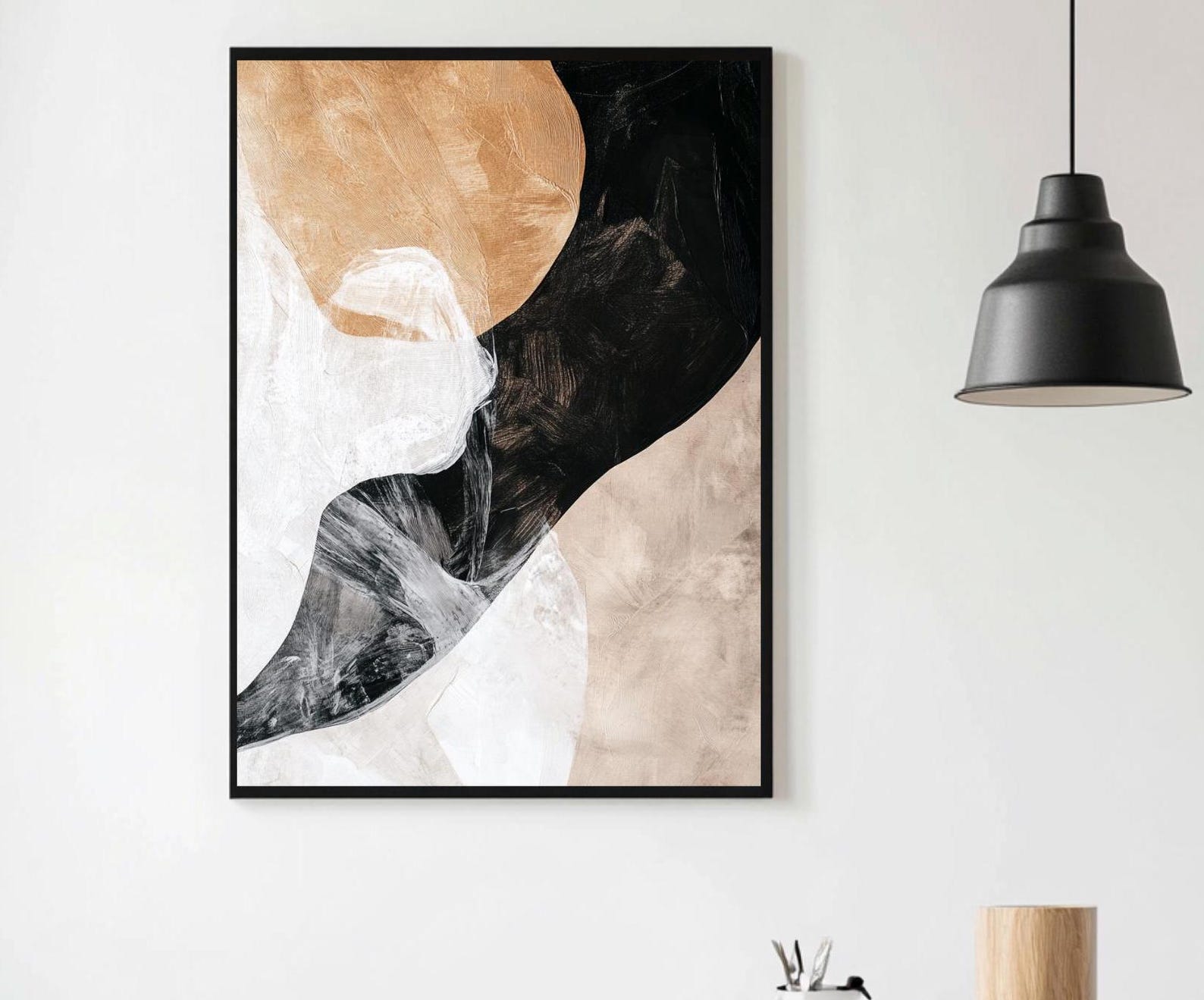 Modern Neutral Abstract Gallery Wall Art, Set of 3 Downloadable Prints ...
