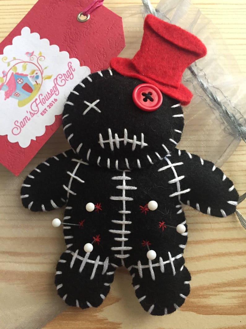 Small Decorative Felt Voodoo Doll Zombie Doll Creepy/horror - Etsy