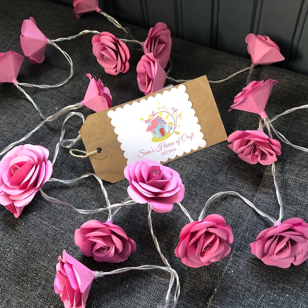 Rose String Lights - Etsy