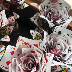 Playing Card Roses X10 Big Bouquet, Alice in Wonderland Themed Roses ...