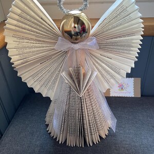 Book Angel: Handmade Vintage Book Fold Christmas Decoration - Etsy