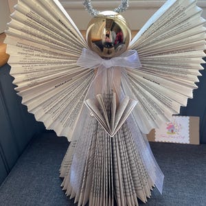 Book Angel: Handmade Vintage Book Fold Christmas Decoration - Etsy