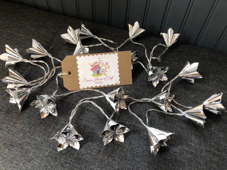 Set of 20 Origami Fairy Lights Kusudama Paper Flower Lights - Etsy