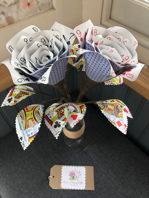 Flowers Made From Playing Cards