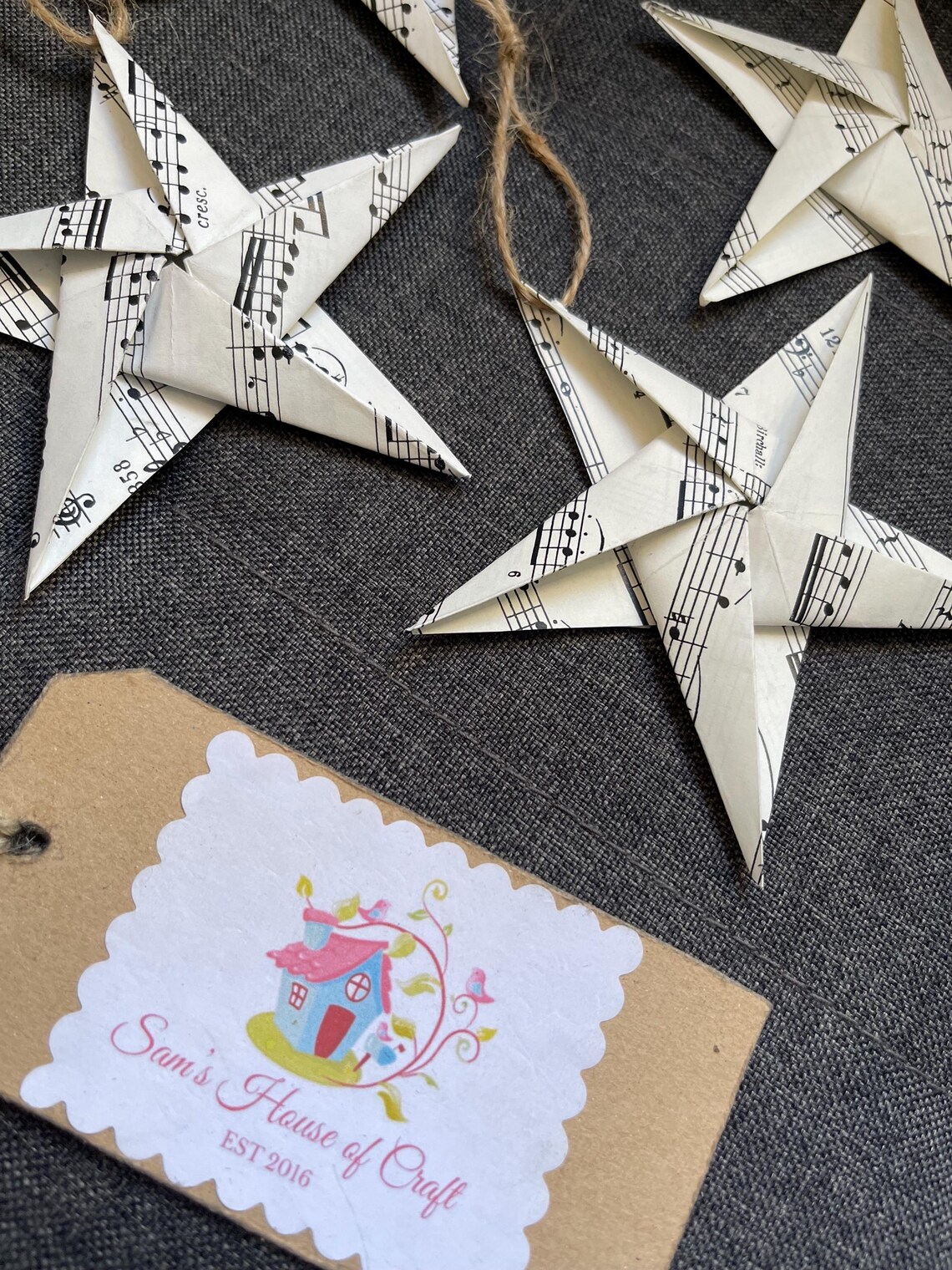 Origami Star Baubles: Handmade Sheet Music Christmas Decoration - Etsy ...