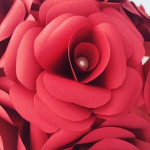 Paper Roses X10 Made From Red Paper + Bottle Vase, Home Decor, Flower ...