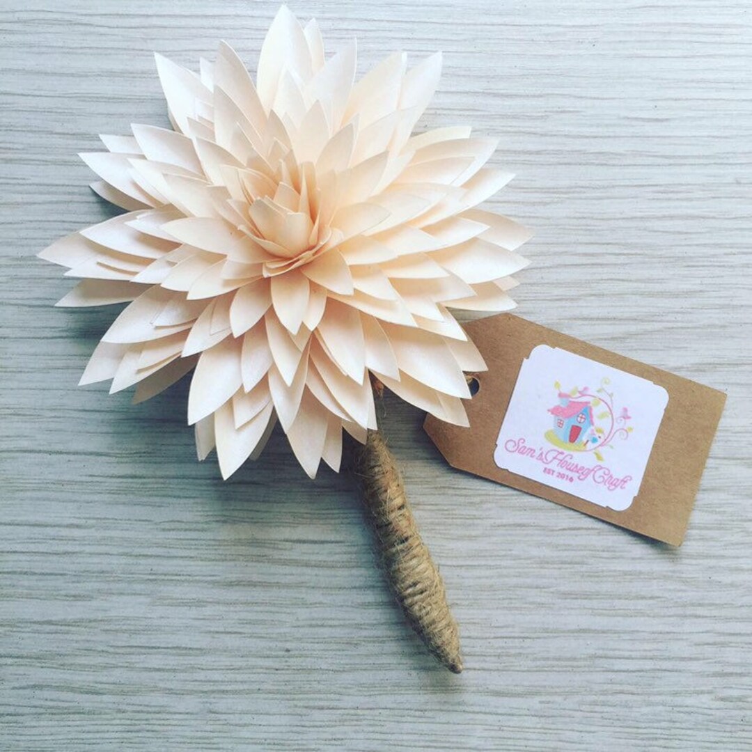 Dahlia Flower Buttonhole, Rustic Themed Wedding Accessories, Flower ...