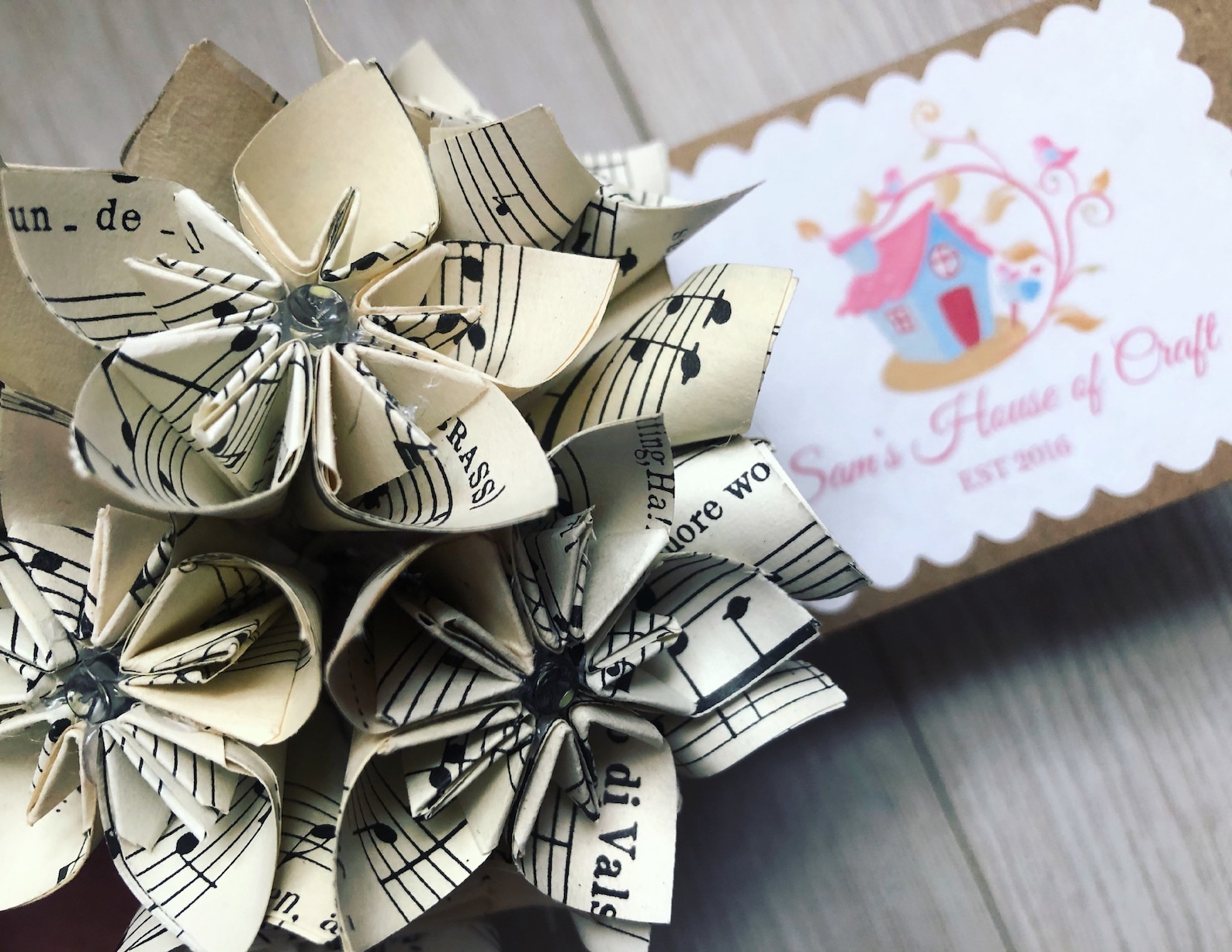 10 Music Note Themed Origami Kusudama Paper Flower Lights - Etsy UK