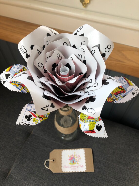 Flowers Made From Playing Cards