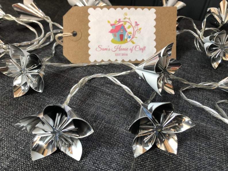 Set of 20 Origami Fairy Lights Kusudama Paper Flower Lights - Etsy