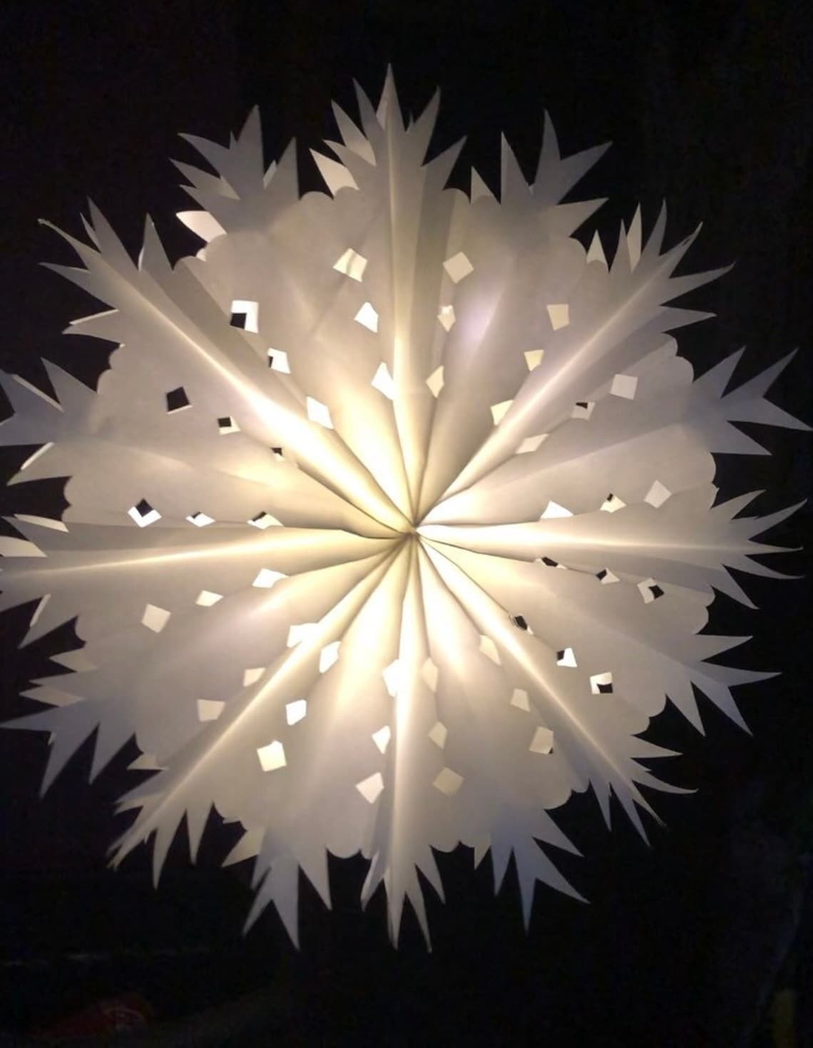 Large Hanging Light up Snowflakes Paper Snowflakes Christmas - Etsy