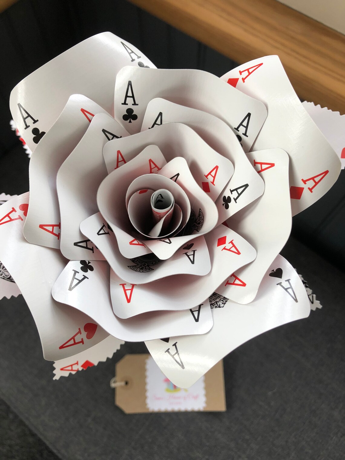 The Aces Playing Card Rose Bottle Vase Alice in Wonderland - Etsy