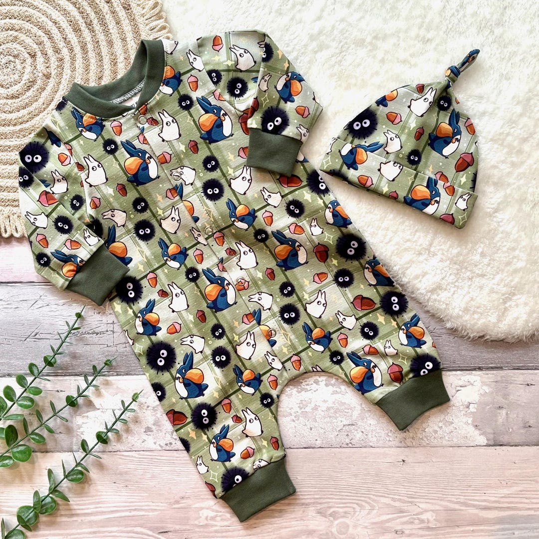 Soot Sprites Baby Sleepsuit Gift Set: Kawaii Totoro Inspired Baby ...