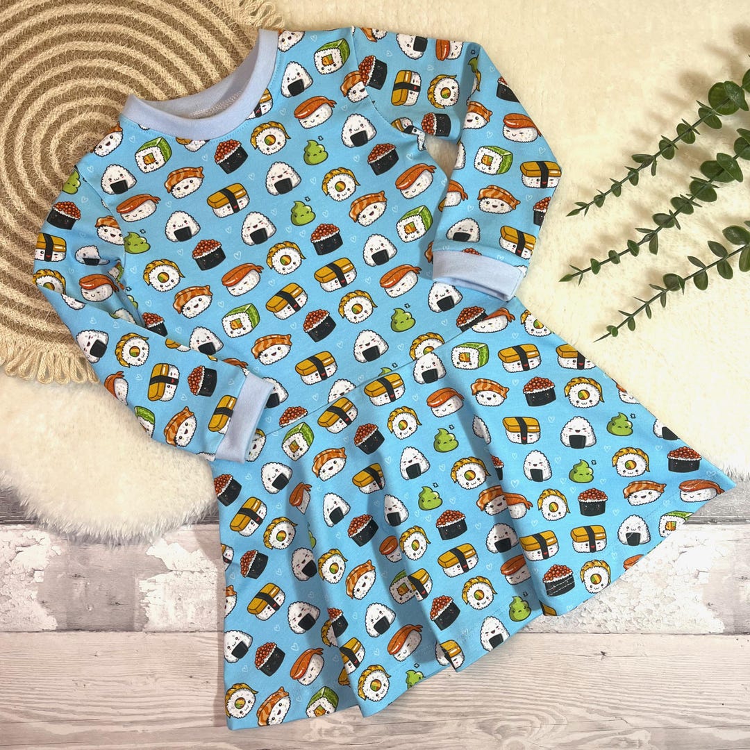 Sushi Kids Dress, Kawaii Baby and Kids Dress Inspired by Japan, Sushi ...