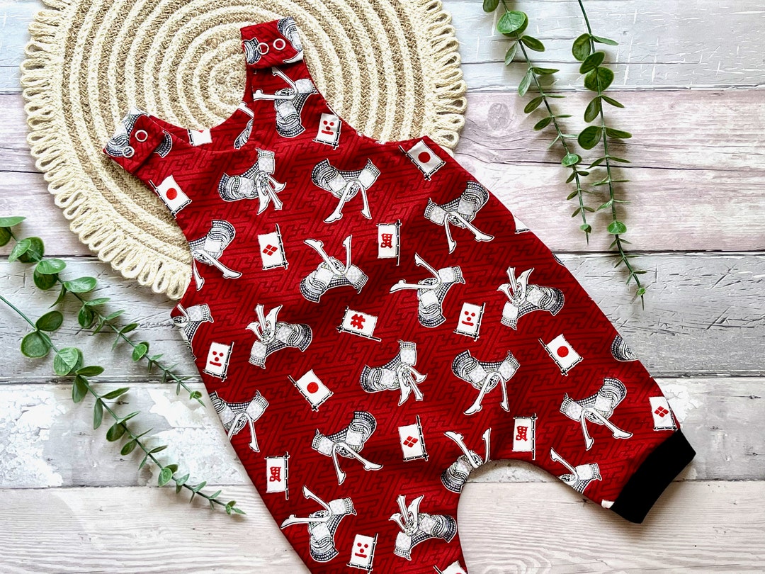Samurai Baby Dungarees, Baby Clothes Inspired by Japan, Kawaii Baby ...