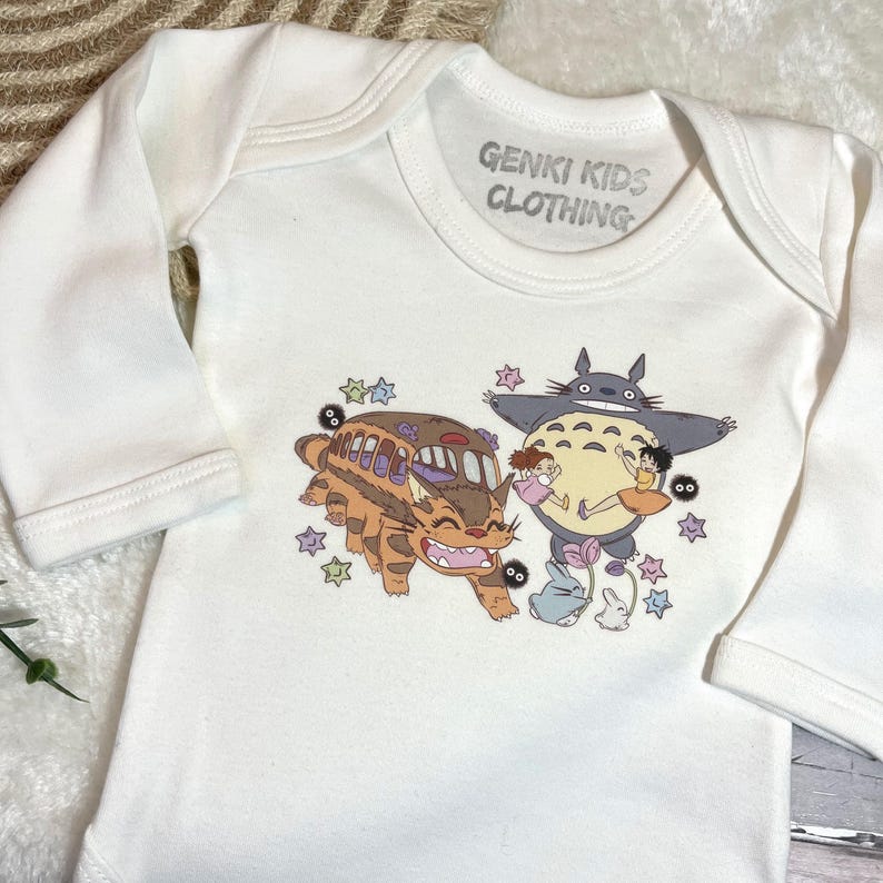 Totoro and Catbus Baby Gift Set: Kawaii Leggings, Bodysuit & Knotted ...