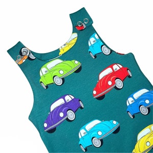 Cars Baby Dungarees, Organic Baby Romper, Unisex Handmade Baby Clothes ...