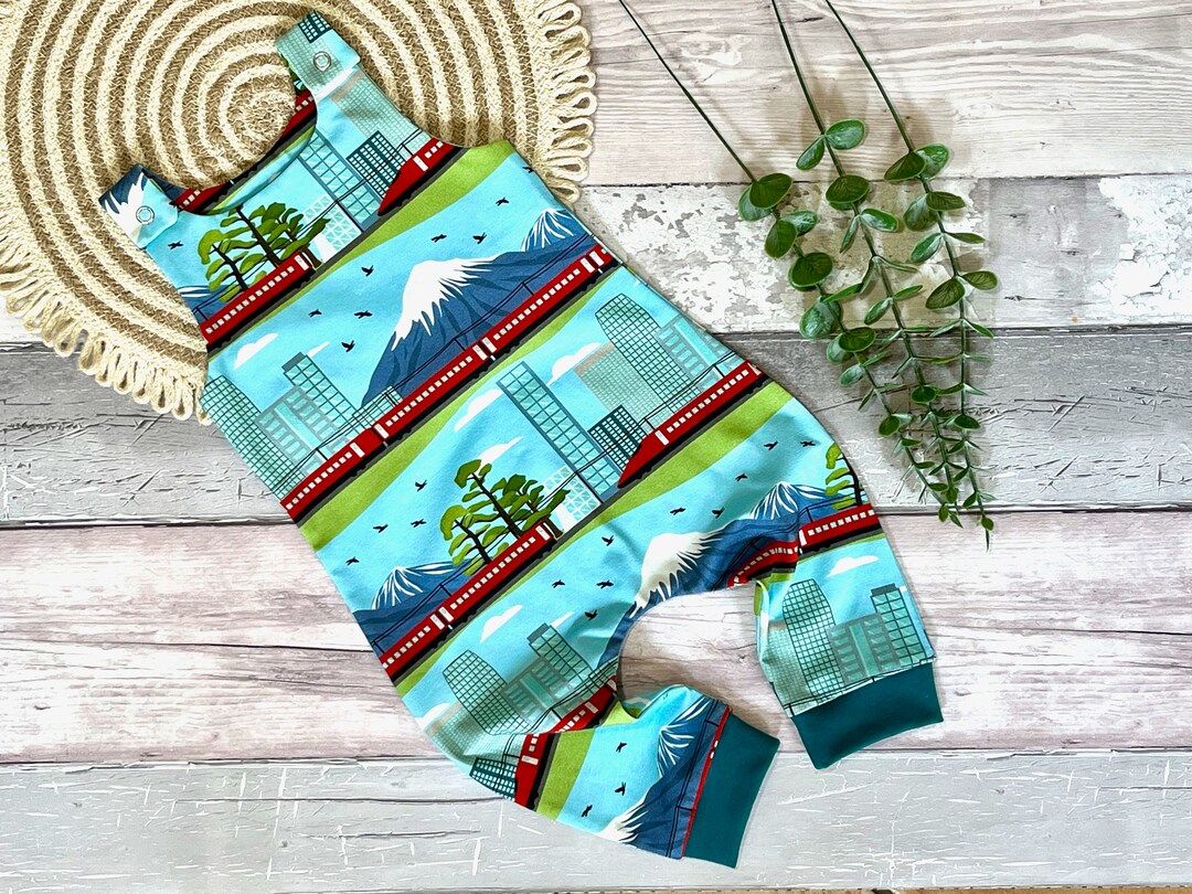Tokyo Baby Dungarees, Mount Fuji Baby Clothes, Bullet Train Clothes ...