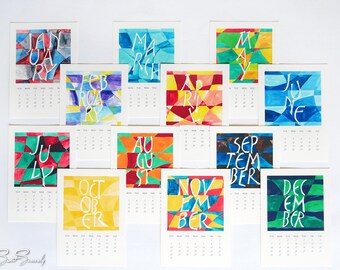 Glass calendar | Etsy