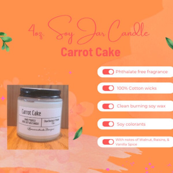 Carrot Cake Candle - Etsy