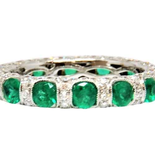 Emerald Gold Ring 14 Karat Gold Natural Grade AAA Emeralds | Etsy