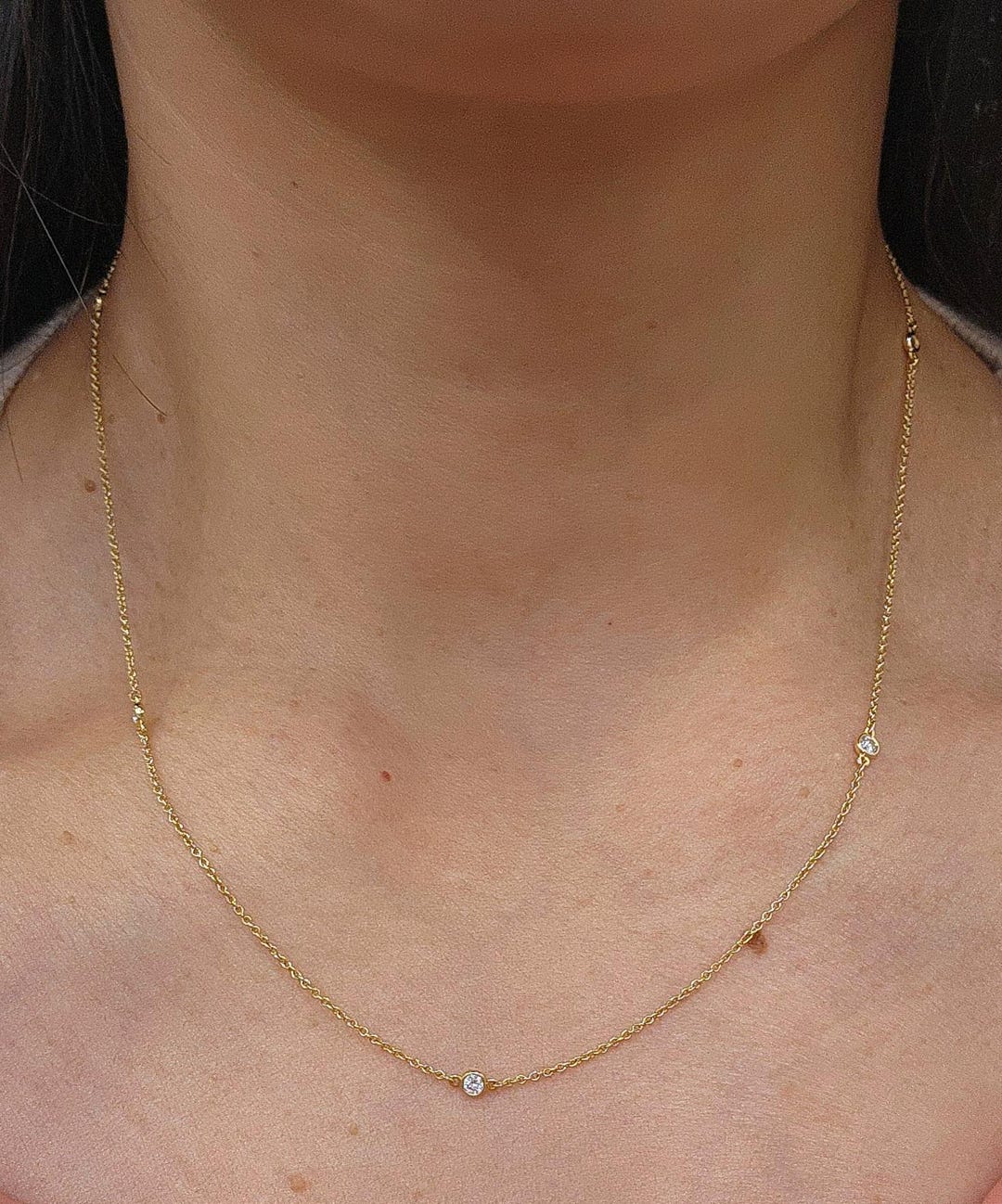 Tiffany & Co. 5 Diamond 18k Yellow Elsa Peretti Diamonds by the Yard ...