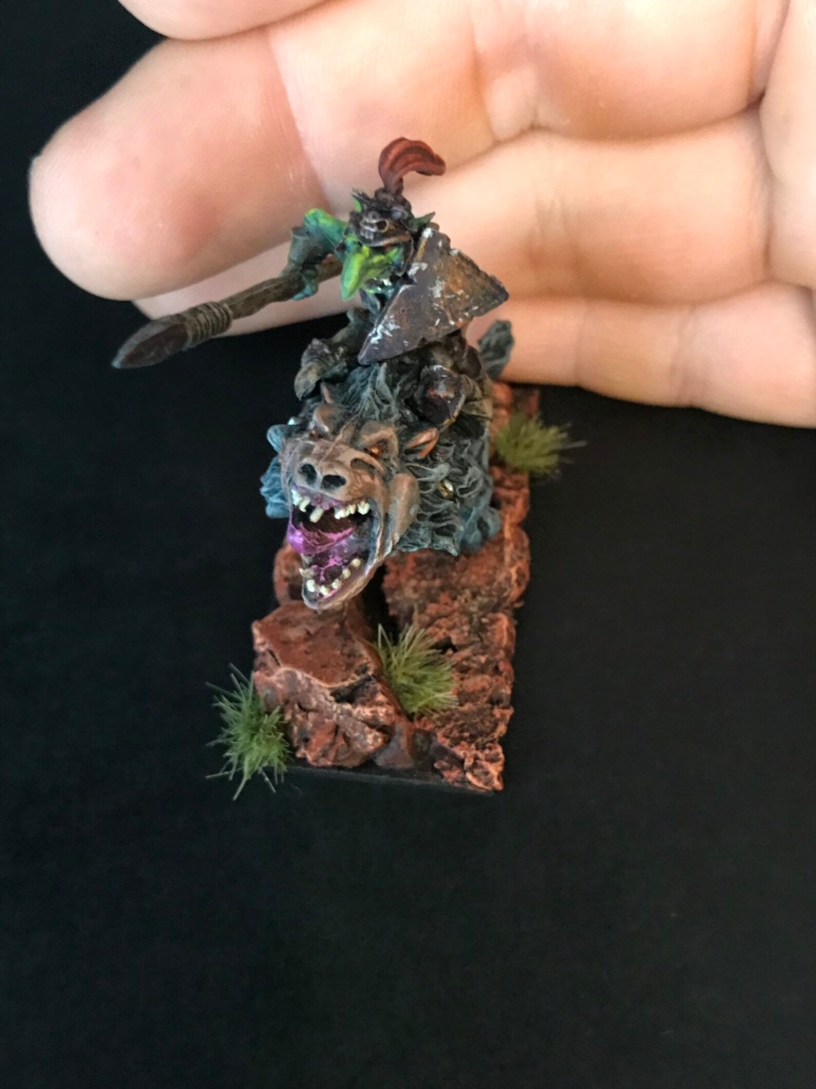 Pro Painted Goblin Wargling Rider for Dnd or Pathfinder - Etsy