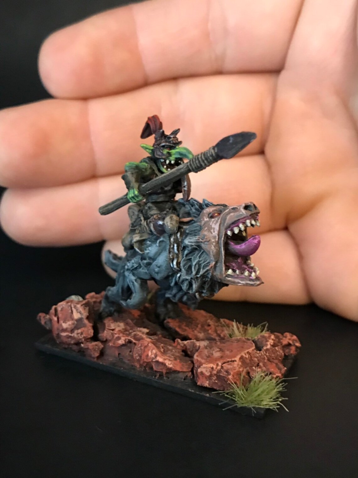 Pro Painted Goblin Wargling Rider for Dnd or Pathfinder - Etsy