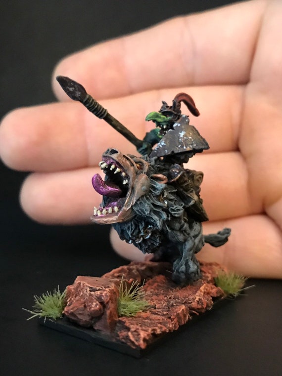 Pro Painted Goblin Wargling Rider for Dnd or Pathfinder - Etsy