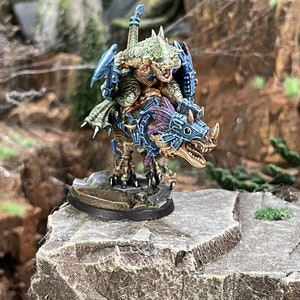 Pro Painted Raptor Rider Lizardman Mini - Etsy