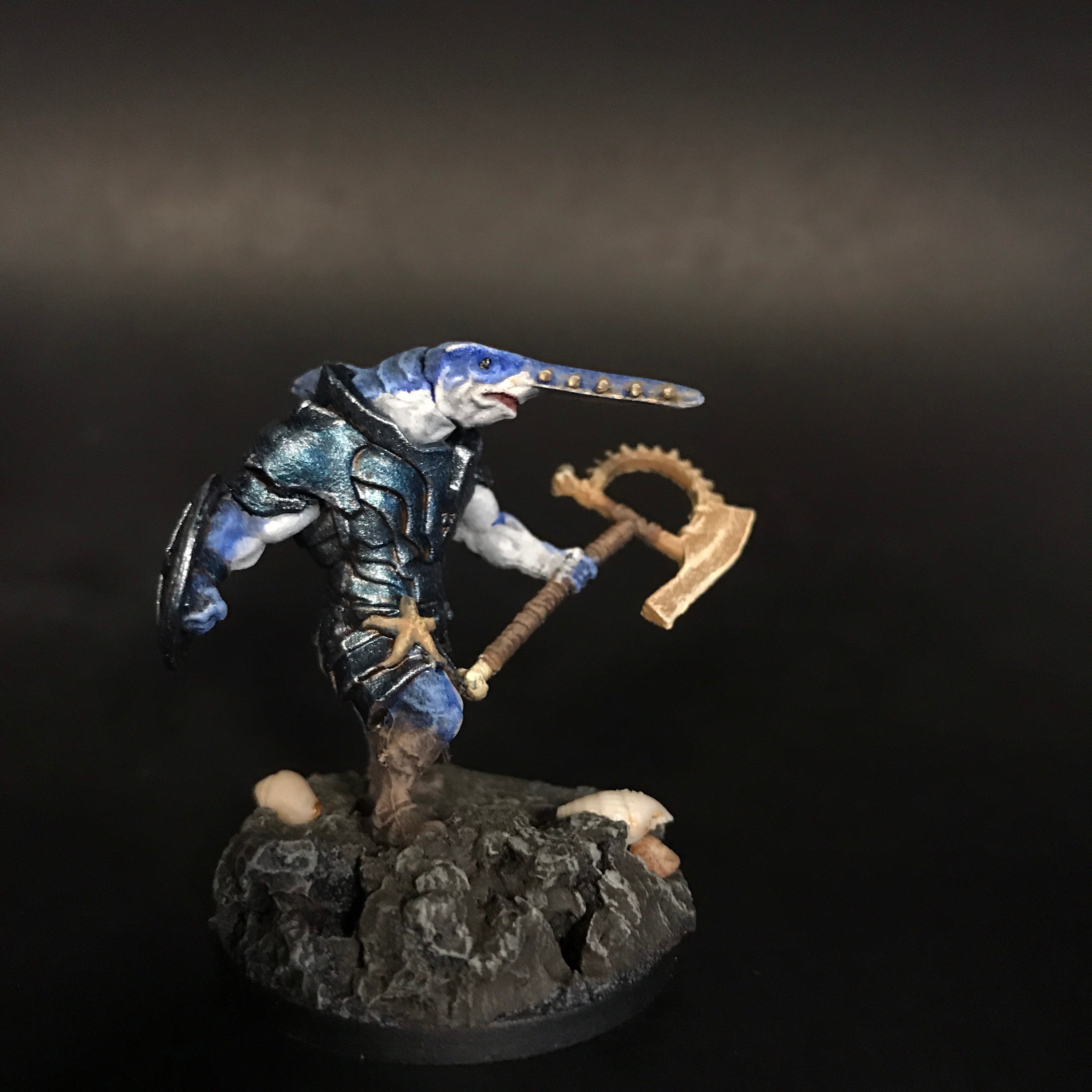 Pro Painted Were Shark Sahuagin Mini for Dnd or Pathfinder | Etsy