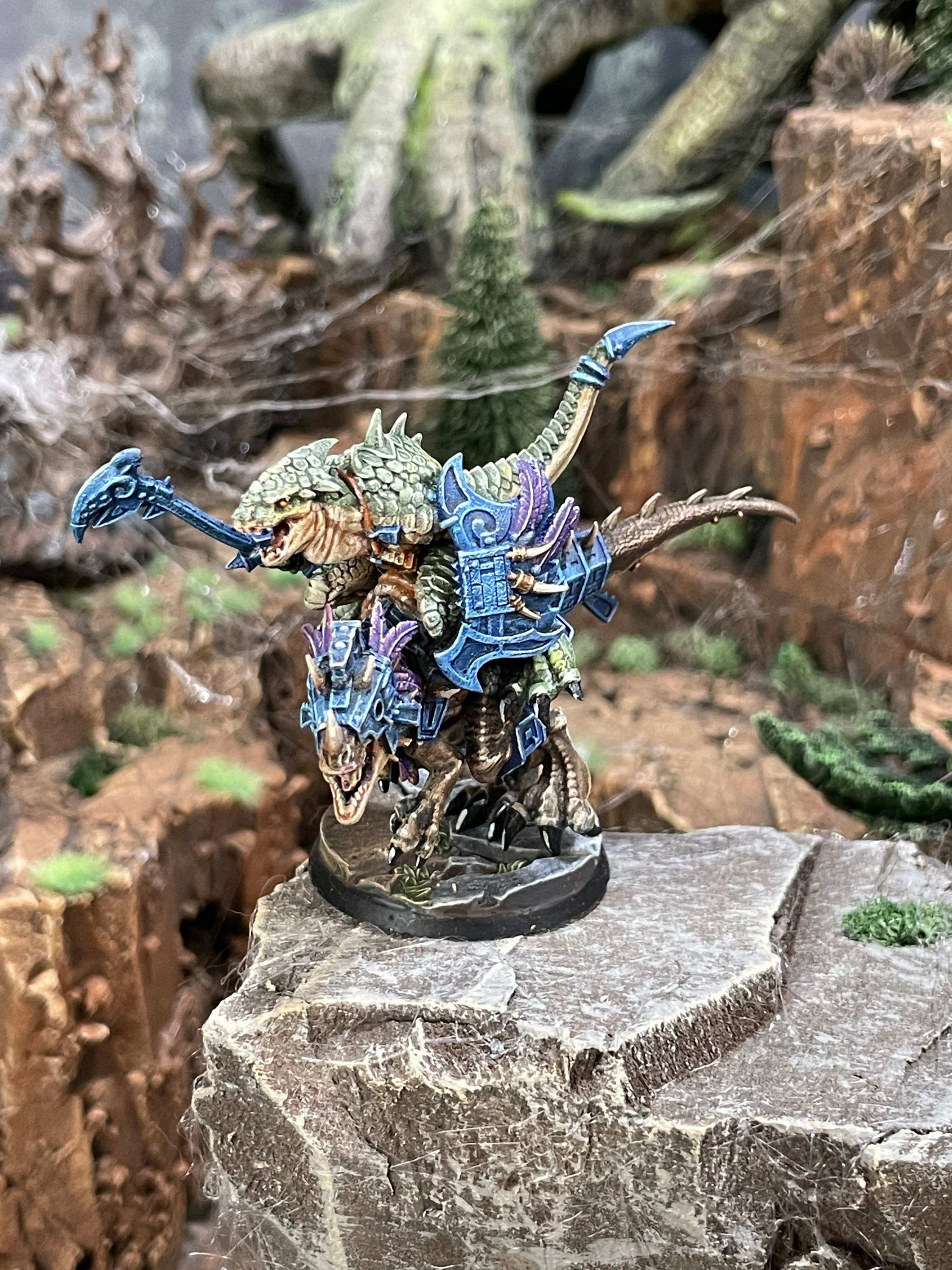 Pro Painted Raptor Rider Lizardman Mini - Etsy