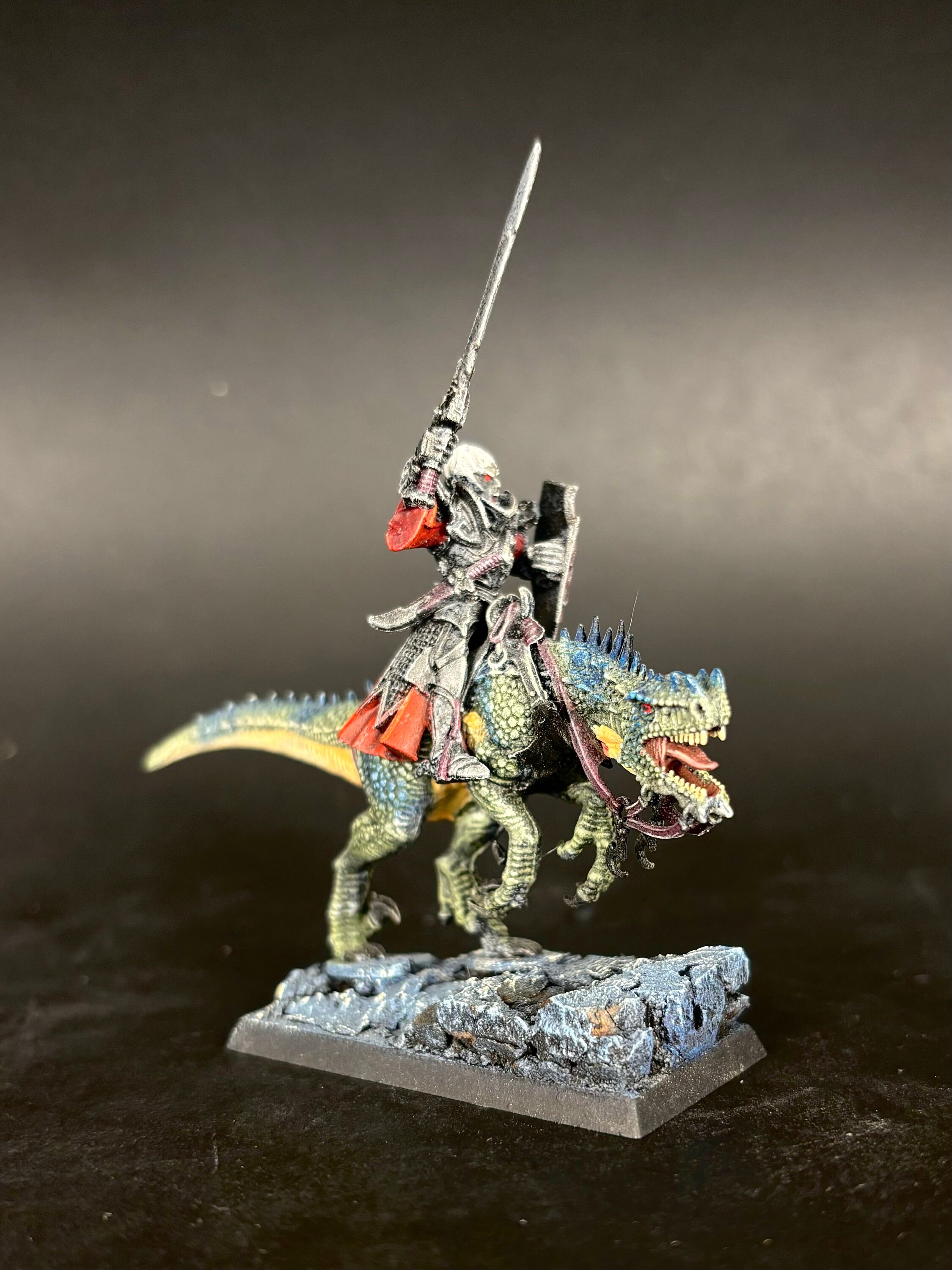 Pro Painted Dark Elf Lizard Rider - Etsy