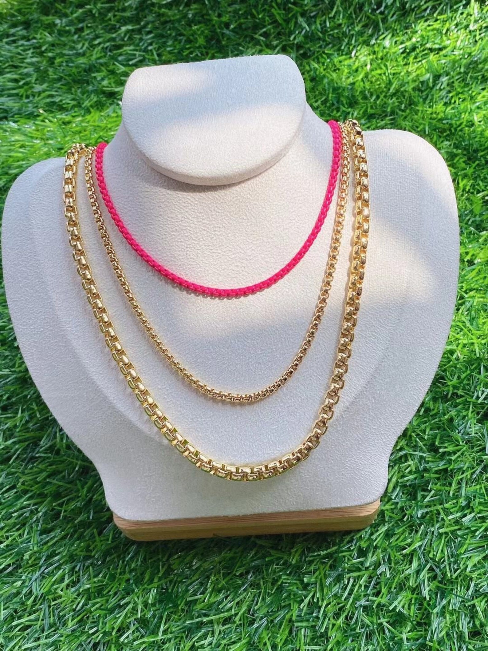 5PCS Enamel Box Chain Necklace DIY Jewelry Findings Making - Etsy