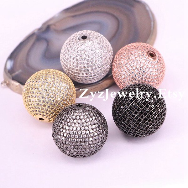 Pave Diamond Beads - Etsy